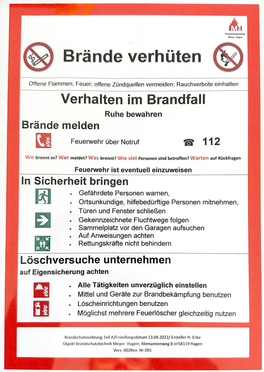 Sichere Zukunft mit professionellen Brandschutzordnungen!